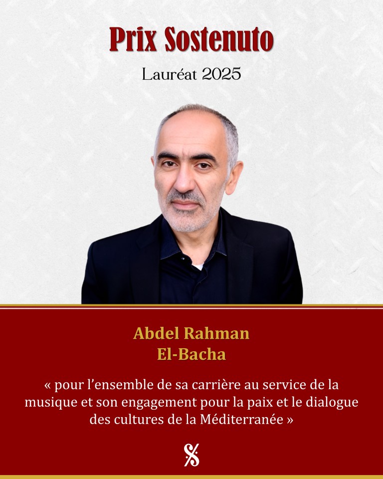 Le Prix Sostenuto 2025 décerné à Abdel Rahman El-Bacha – Sostenuto